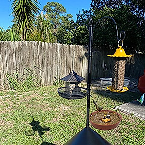 Hanging Bird Bath for Outdside, 12" in Diameter × 2.25" Deep Brick Red Bird Bath Tray,Made of PP Material with 15.7" Antirust Paint Black Chain for Garden Yard Decoration