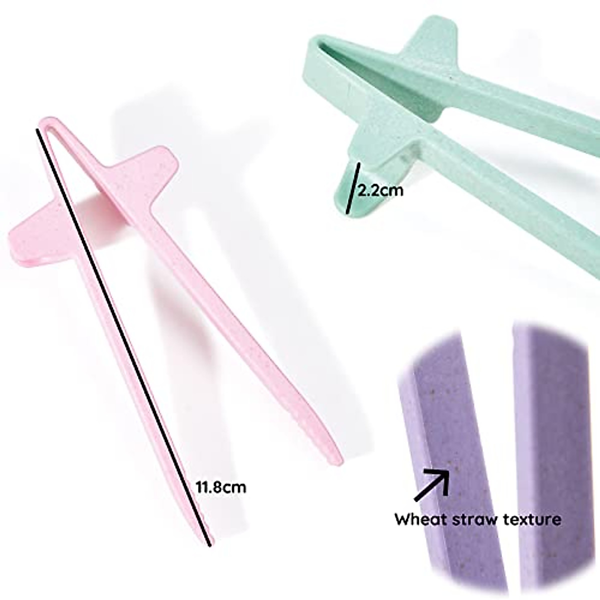 DXPIIOY® 6PCS Wheat Straw Fiber Finger Chopsticks,Hands-free Chips Snack Clip For Gamers Snacktime,Fun Gifts For Friends, Finger Tongs ,Cell Phones Accessories,Lazy Game Tool（Multiair）