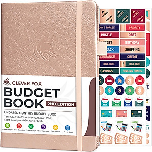 Clever Fox Budget Book 2.0 – Simple Budgeting Planner for Beginners – Financial Notebook with Money Spending, Debt & Bill Tracker (Rose Gold)