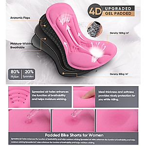 Cycorld Women's-Mountain-Bike-Shorts, Cycling Padded Biking Shorts with Pocket(Navy, Medium)