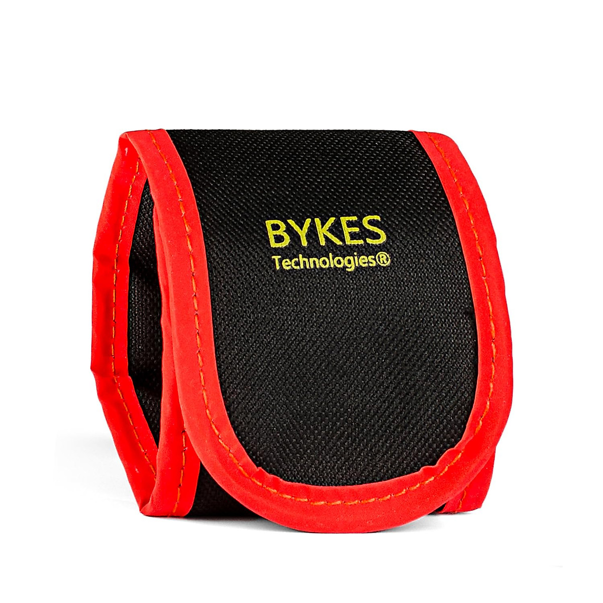 BYKES Magnetic Wristband for Holding Screws, Nuts, Nails and Bolts | Powerful Super Strong Magnetic Tool Wristband for Men and Women | Large Magnetic Wrist Tool Holder | Tool Gifts for Men | Red/Black