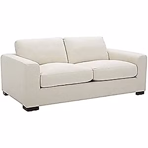 JFGJL Extra-Deep Down-Filled Loveseat Sofa Couch, 75.6" W, Cream
