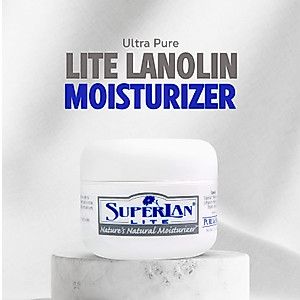 superlan Lite Lanolin Cream, 1 oz – Lightweight Creamy Formula with Medical-Grade Lanolin & Jojoba Oil - Moisturizer for Everyday Dry Skin Relief – Hands, Feet, Body, & More