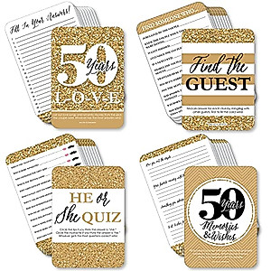 Big Dot of Happiness We Still Do - 50th Wedding Anniversary - 4 Anniversary Party Games - 10 Cards Each - Gamerific Bundle
