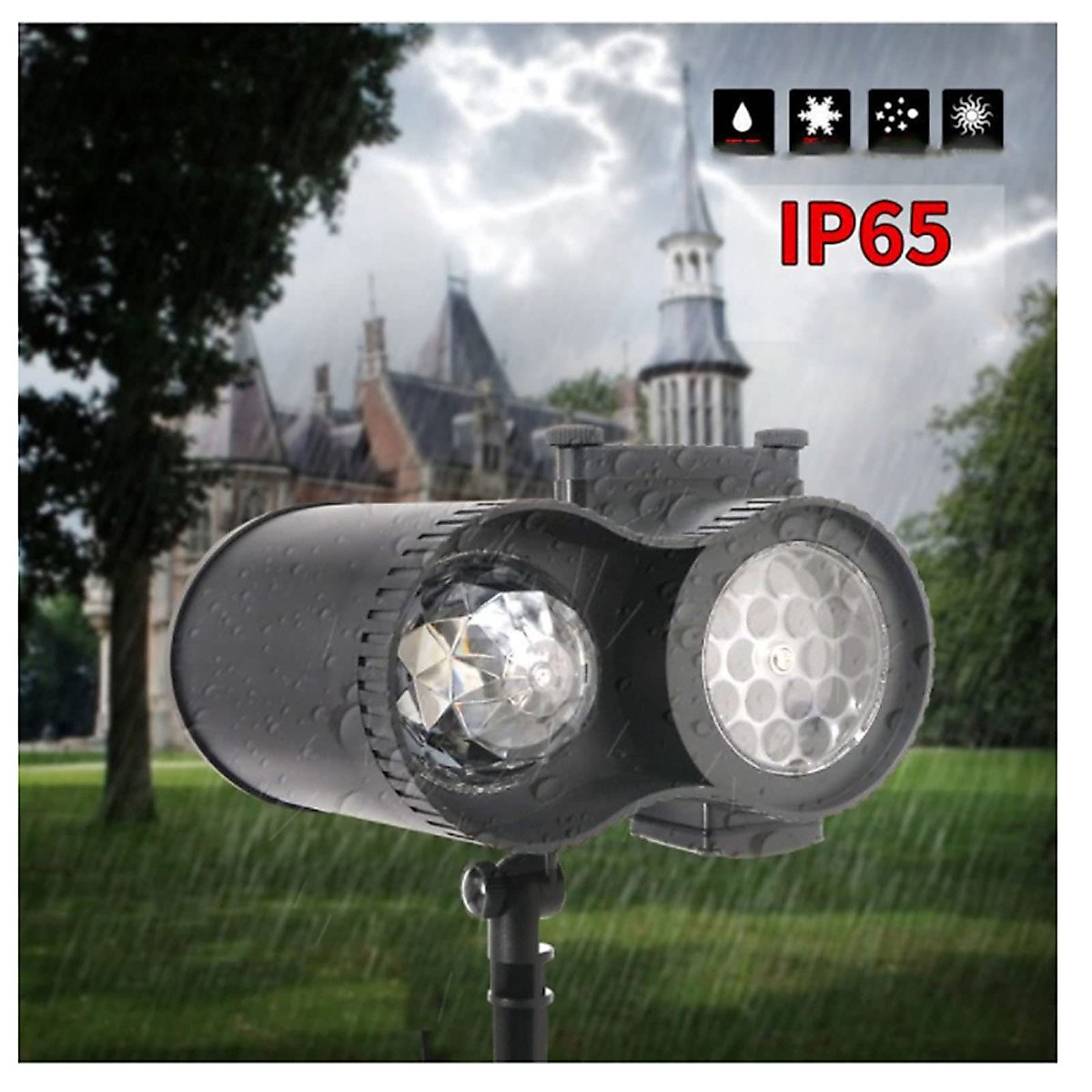 IIIL Christmas Light Projector Snowflake, Projector Waterproof Projection Lamp Remote Control Decorations Lighting Halloween Wedding Party Garden Landscape Home Theatre