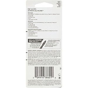Revlon Mascara, All-in-One Eye Makeup, Volumizing & Lifting Mascara, No Clump, Smudge Proof, Flake Proof, 501 Blackest Black, 0.28 Fl Oz