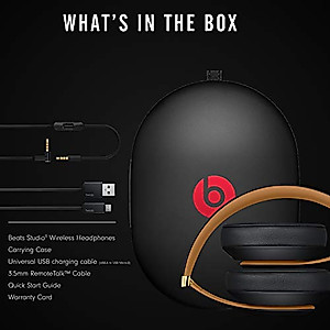 Beats Studio3 Wireless Noise Cancelling Over-Ear Headphones - Midnight Black with AppleCare+ (2 Years)