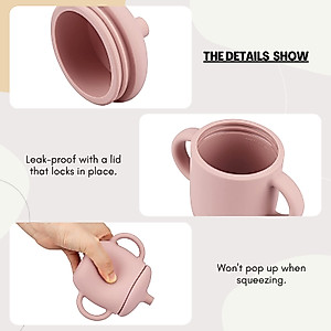 Mintlyfe Toddler Cups Silicone Training Sippy Cups with Straw Lid