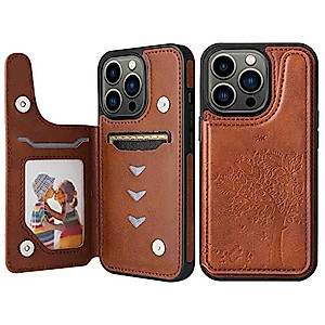 Fansipro Bumper Case Cover for Samsung Galaxy S9 Plus, Premium PU Leather Slim Fit Cover for Galaxy S9 Plus, 1 Card Slot, 1 Photo Frame Slot, Light Weight, Brown