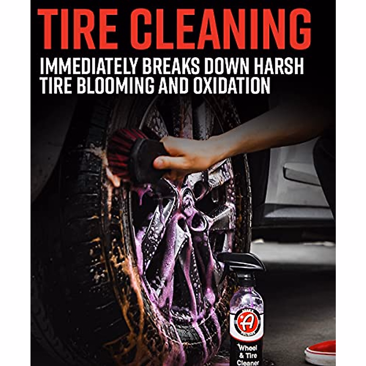 Adam's Wheel & Tire Cleaner Bundle - A Chemical Formula That Combines Our Wheel Cleaner & Tire & Rubber Into an All in One Formula - Works On Alloy Chrome Aluminum Clear-Coated Painted Rims