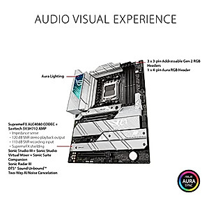 ASUS ROG Strix X670E-A Gaming WiFi 6E Socket AM5 (LGA 1718) Ryzen 7000 Gaming Motherboard(16+2 Power Stages,PCIe® 5.0, DDR5,4xM.2 Slots,USB 3.2 Gen 2x2, WiFi 6E, AI Cooling II)