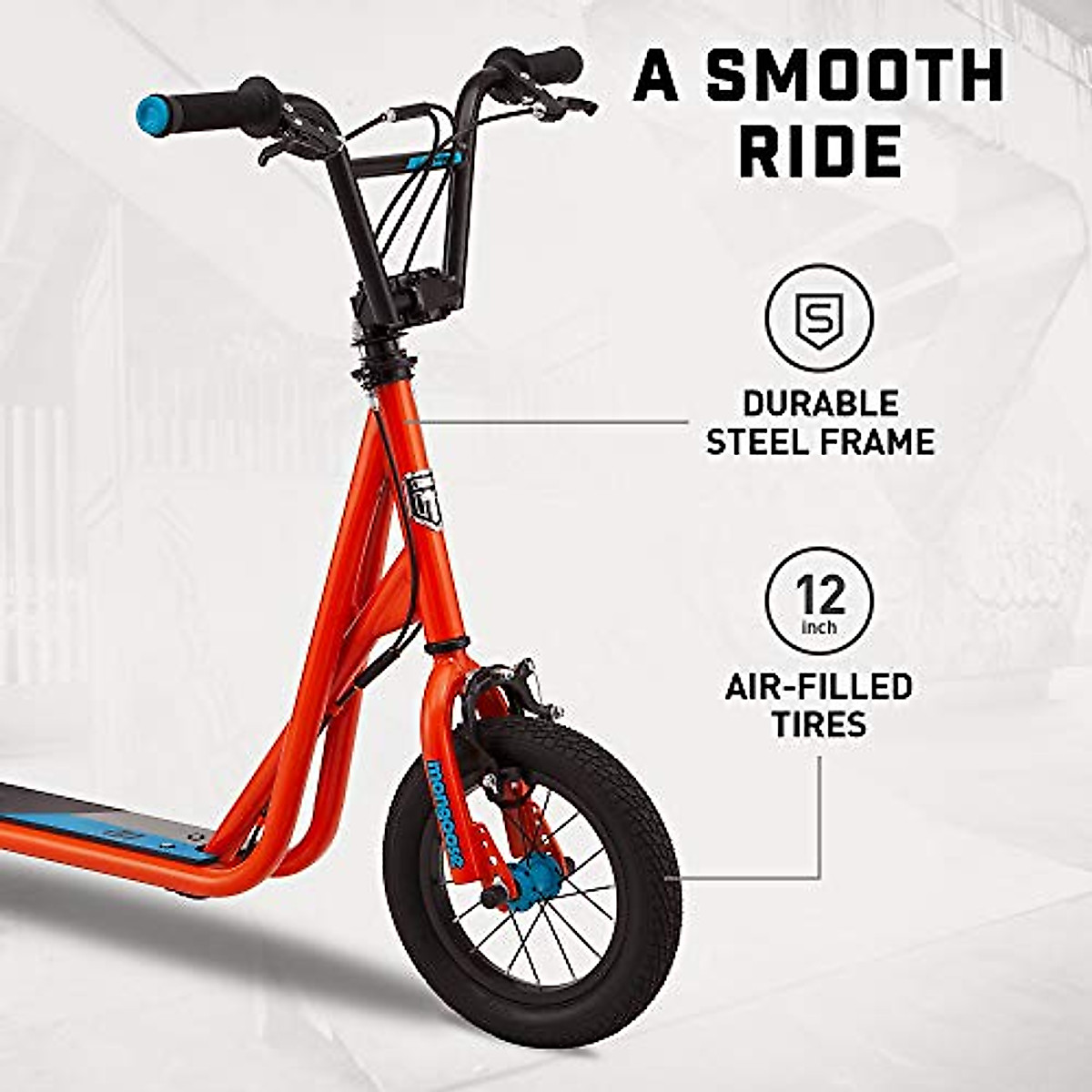 Mongoose Trace Air Kick Scooter, Orange