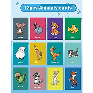 EduCuties Baby Musical Learning Toys , Floor Piano Playmat for Toddlers with Animal Flash Cards Music Sound for Early Education Touch Keyboard Blanket Birthday for Baby Boys Girls