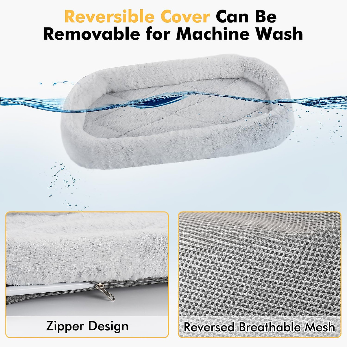 Zoratoo Cat Window Perch, Cordless Cat Hammock Window Seat with Cozy Pad Bed Cover for Indoor Cats, Durable Metal Frame Support Cat Bed with 4 Suction Cups for Large Cats (Cushion Pad Bed - Grey)