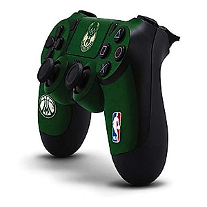Skinit Decal Gaming Skin Compatible with PS4 Controller - Officially Licensed NBA Milwaukee Bucks Green Distressed Design