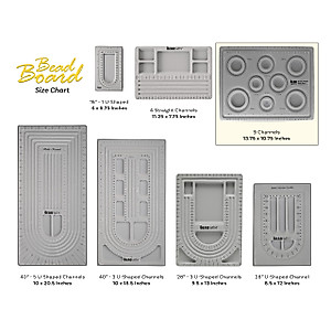 The Beadsmith Elements Bracelet & Anklet Design Bead Board – 10.75 x 13.75 Inches – Removable Transparent Cover – Flocked Surface, Multiple Channels & Printed Ruler – for Jewelry Making