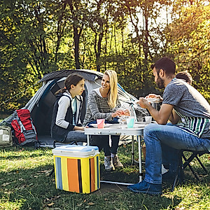 AHB Picnic Table Camping Table Folding Table Folding Picnic Table Folding Camping Table with Storage Organizer,Portable Foldable Aluminum Lightweight Adjustable Camp Table for Outdoor,Camping,Picnic