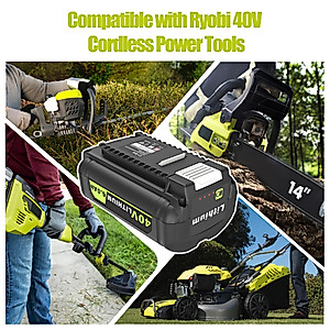 PEYESTEN 6.0Ah Battery Replace for Ryobi 40V Lithium-Ion Battery 6.0Ah OP4040 OP4050A OP40602 OP40201 Compatible with Ryobi 40-Volt Cordless Power Tools and 40V Battery Chargers