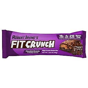 FITCRUNCH Snack Size Protein Bars, Designed by Robert Irvine, 6-Layer Baked Bar, 3g of Sugar, Gluten Free & Soft Cake Core (9 Count, Flavor Lovers)