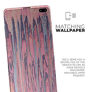 DesignSkinz Abstract Wet Paint Pink Sag Protective Vinyl Decal Wrap Skin Cover Compatible with The Samsung Galaxy S20 (Screen Trim & Back Glass Skin)