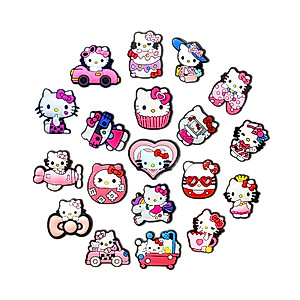 35 Pcs Shoe Charms for Girls Kids Women Kawaii Shoe Charms for Party Gifts,Pink Cute Wristband Bracelets Sandals Decorations Charms(35)