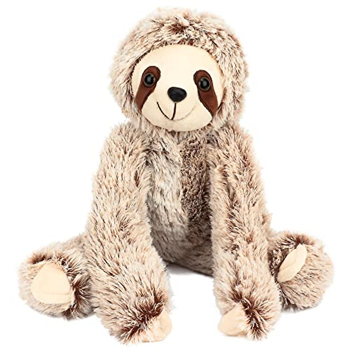 Easfan 17'' Sloth Stuffed Animal Realistic Cute Plush Toy Soft Tree Sloth Plushie Stuff Adorable Birthday for Kids Boys Girls, Brown