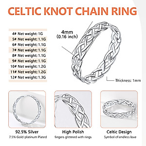 Skin-Friendly Knot Band Ring Sterling Silver Eye-catching Wedding Jewelry for Female with Gift Packaging