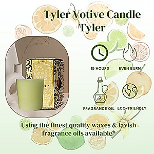 Tyler Candle Company Tyler Scent Votive Candles - Luxury Scented Candle with Essential Oils - 16 Pack of 2 oz Small Candles with 15 Hour Burn Time Each - with Bonus Key Chain