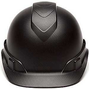 Pyramex Ridgeline Cap Style Hard Hat 4 Point Ratchet Matte Black Graphite Pattern