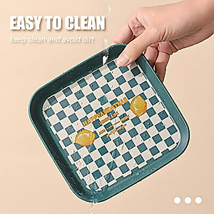 ZenTiky Plastic Plates,4 Pack Multi-Use Reusable Plates for Snack, Fruit, Nut, Dessert, Small Plates for Home, Birthdays, Weddings and Party, 5.9", Multicolor