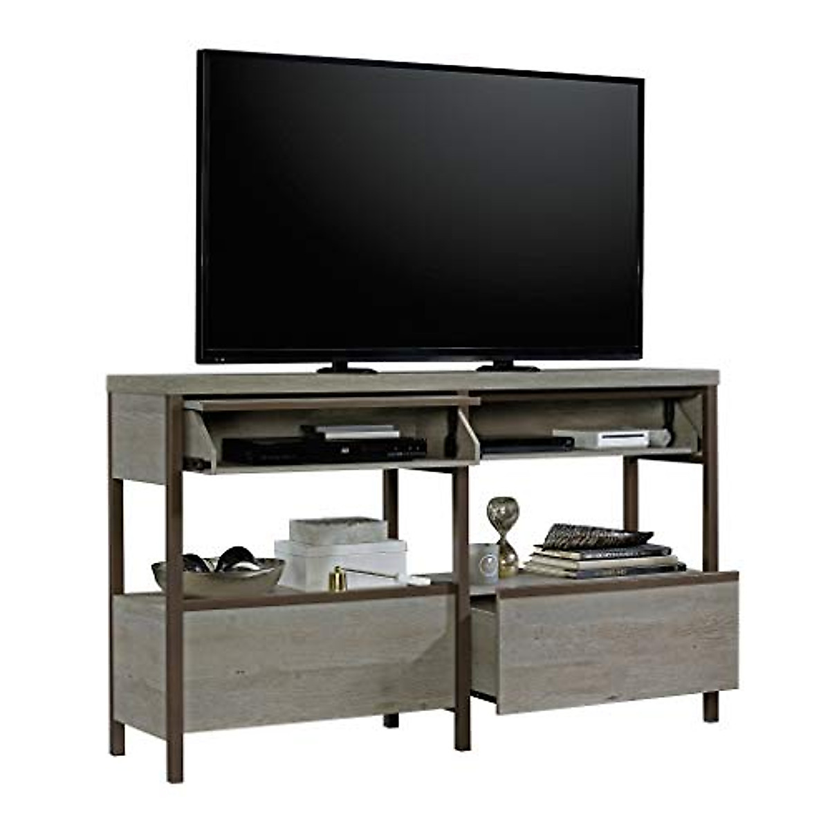 Sauder Manhattan Gate Credenza, for TVs up to 60", Mystic Oak Finish