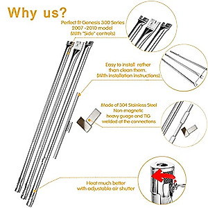 GRISUN 34 1/4 Inches 67722 Grill Burner Replacement 67726 Igniter Kit Replacement for Weber Genesis 300 Series