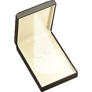 The Jewellery Pak LED Black Necklace Pendant Box for Engagement, Wedding…Luxury LED Necklace Earrings Sets Jewelry Gift Holder Box with Light for Men for Women