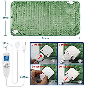 KOTOFATA Quick Heating Pad for Back Pain Relief, Physiotherapy Pad Pain, Spasm Soft and Comfortable Fabric Pad, LCD Screen Timer Auto Off, Keep Warm in Winter