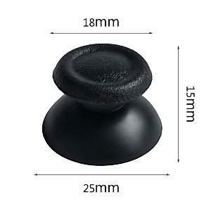 5 Pairs Replacement Analog Stick Joystick Thumbsticks Thumb Grips Buttons for Playstation DualShock 4 PS4 Controller Gampad (Black)