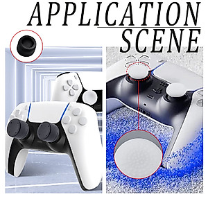 OLYCRAFT 16Pcs Thumb Grips Joystick Cap Analog Stick Cover Silicone Analog Controller Gamepad Raised Antislip Thumb Stick Grips for PS5 PS4 Xbox360 Controller - Black & White