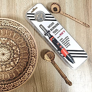 Wood Burning kit, Professional WoodBurning Pen Tool, DIY Creative Tools ,Wood Burner for Embossing/Carving/Pyrography，Suitable for Beginners,Adults