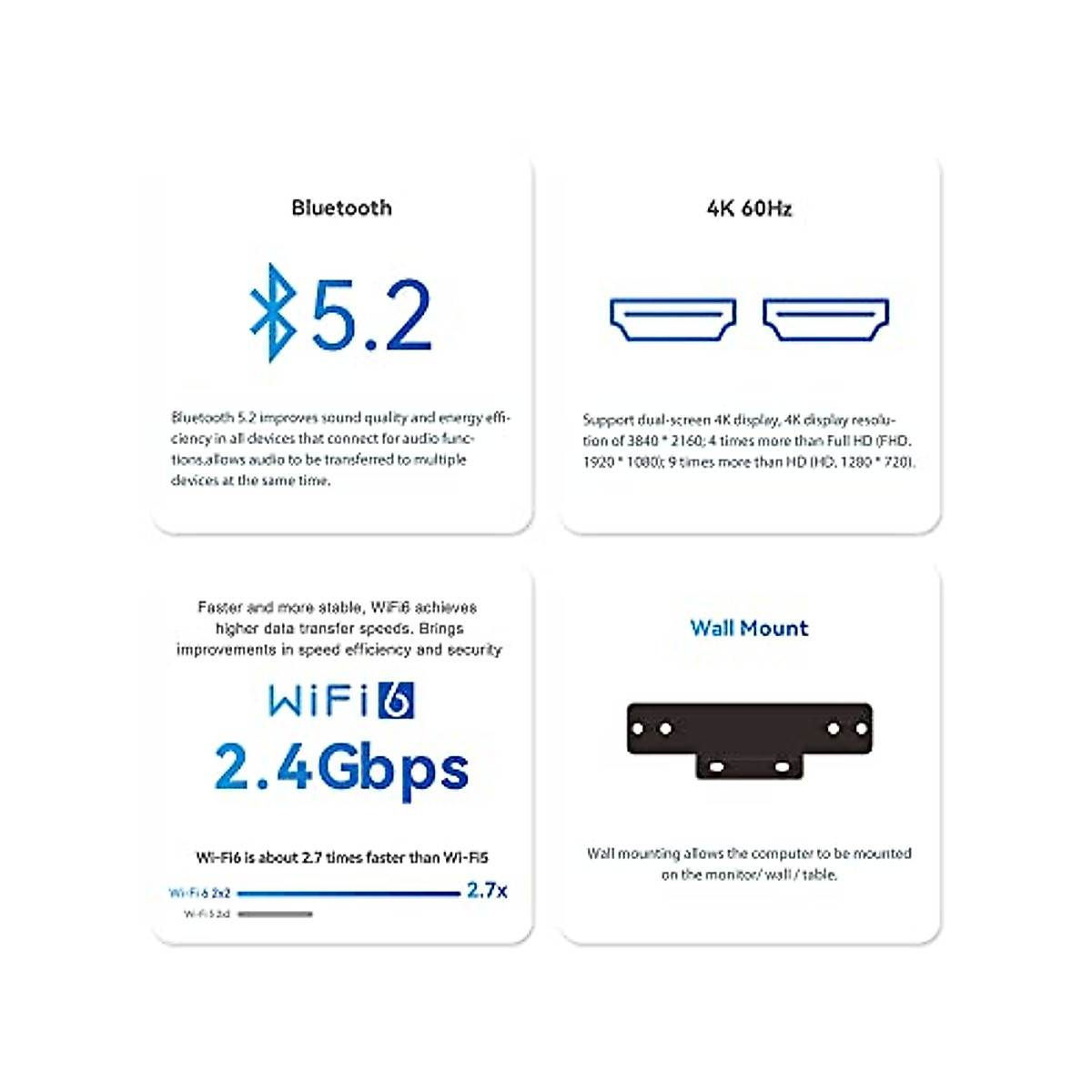 Beelink SEi12 Mini PC, Intel 12th Gen i5-1235U (up to 4.4GHz) 10C/12T, Mini Computer 32GB DDR4 RAM 500GB NVMe SSD, Desktop Computer Supports 55W/HDMI&DP/4K 60Hz/WiFi6/BT5.2/Extended HDD & SSD