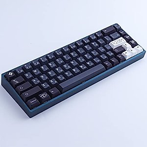 Hyekit Custom Keycaps - PBT Keycaps, Cherry Profile, Dye Sub, Japanese Keycaps, 6.25u, 7u, 161 Key Set, for Mechanical Keyboard, US and UK Layouts (Galaxy)