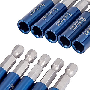 5PCS Magnetic Extension Socket Drill Bit Holder,1/4" Hex Shank S2 Steel,Screwdriver Extension,Quick-Change Hex Shank Set,Screwgun Bit Tip Holder