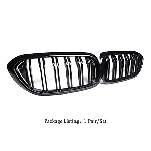 Qitian ABS Gloss Black Front Kidney Grille Grill For BMW 5 Series G30 G31 F90(M5) (2017-2019 Only)