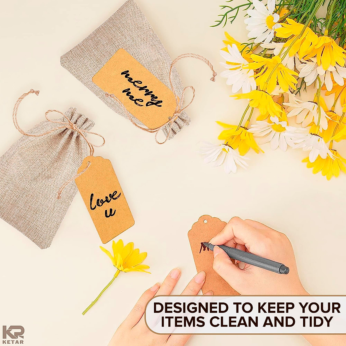 Small Burlap Bags with Drawstring - 24 Pcs Muslin Bags Natural Burlap Bags - Reusable Burlap Gift Bags with Drawstring Jewelry Burlap Sack Medium - Burlap and Lace Wedding Favor Bags for Parties