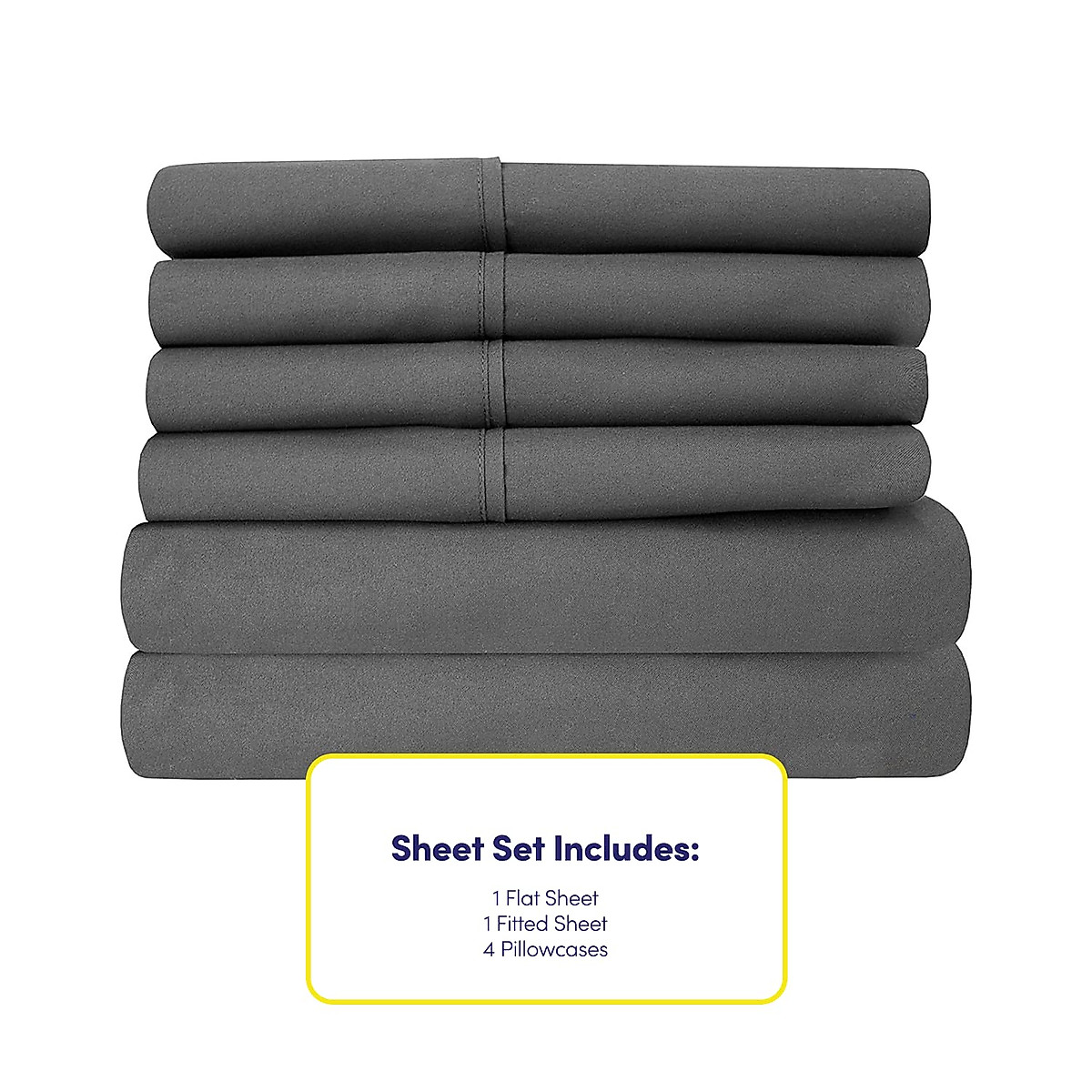 King Size Bed Sheets - 6 Piece 1500 Supreme Collection Fine Brushed Microfiber Deep Pocket King Sheet Set Bedding - 2 Extra Pillow Cases, Great Value, King, Gray