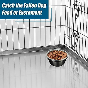 Confote Stainless Steel Replacement Tray for Dog Crate, 41.1"x26" Pet Cage Floor Pan Chew-Proof & Crack-Proof