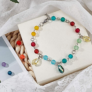 PH PandaHall 1400pcs 24 Color Frosted Glass Beads for Jewelry Making, 6mm Candy Color Frosty Beads Matte Loose Spacer Beads for Friendship Bracelets Necklace Earring Jewelry Making