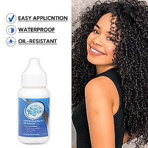 Lace Glue for Wigs 1.3oz - Invisible Bonding Glue Lace Wig Glue Hair Replacement Adhesive Strong Hold Transparent Hair Glue for Lace Wigs, Oily Scalps, Hairpiece, Frontal Toupee Hair Systems