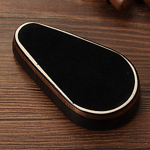 G Galiner Cigar Ashtray, Travel Ceramic Ashtray for Cigars, Outdoor Cigar Ash Tray Accessoires(Black With Golden line)