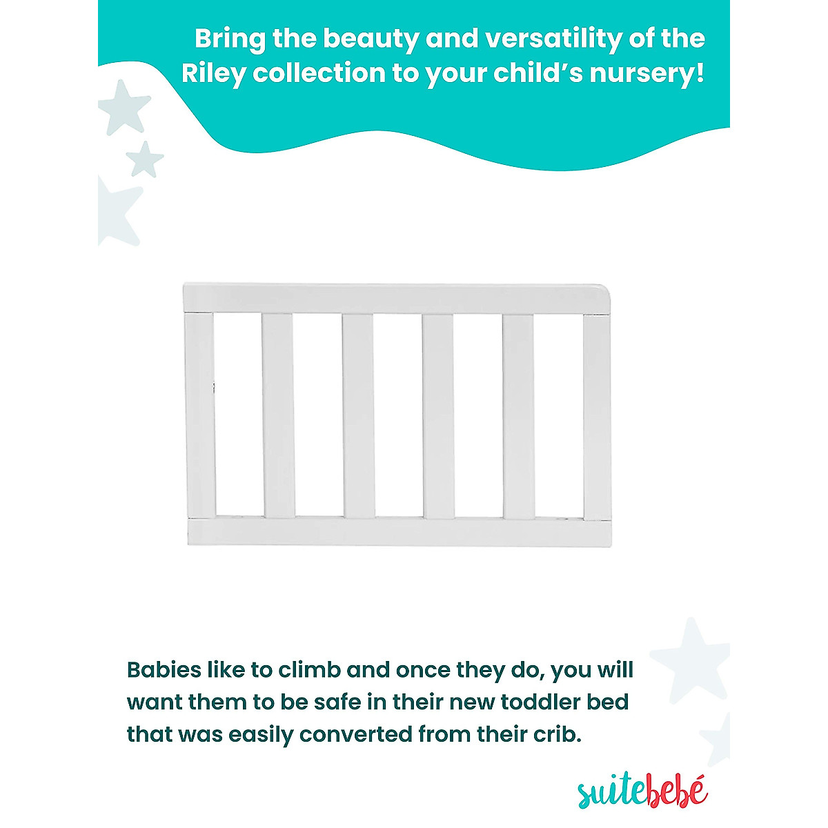 Suite Bebe Riley Toddler Guard Rail, Coral