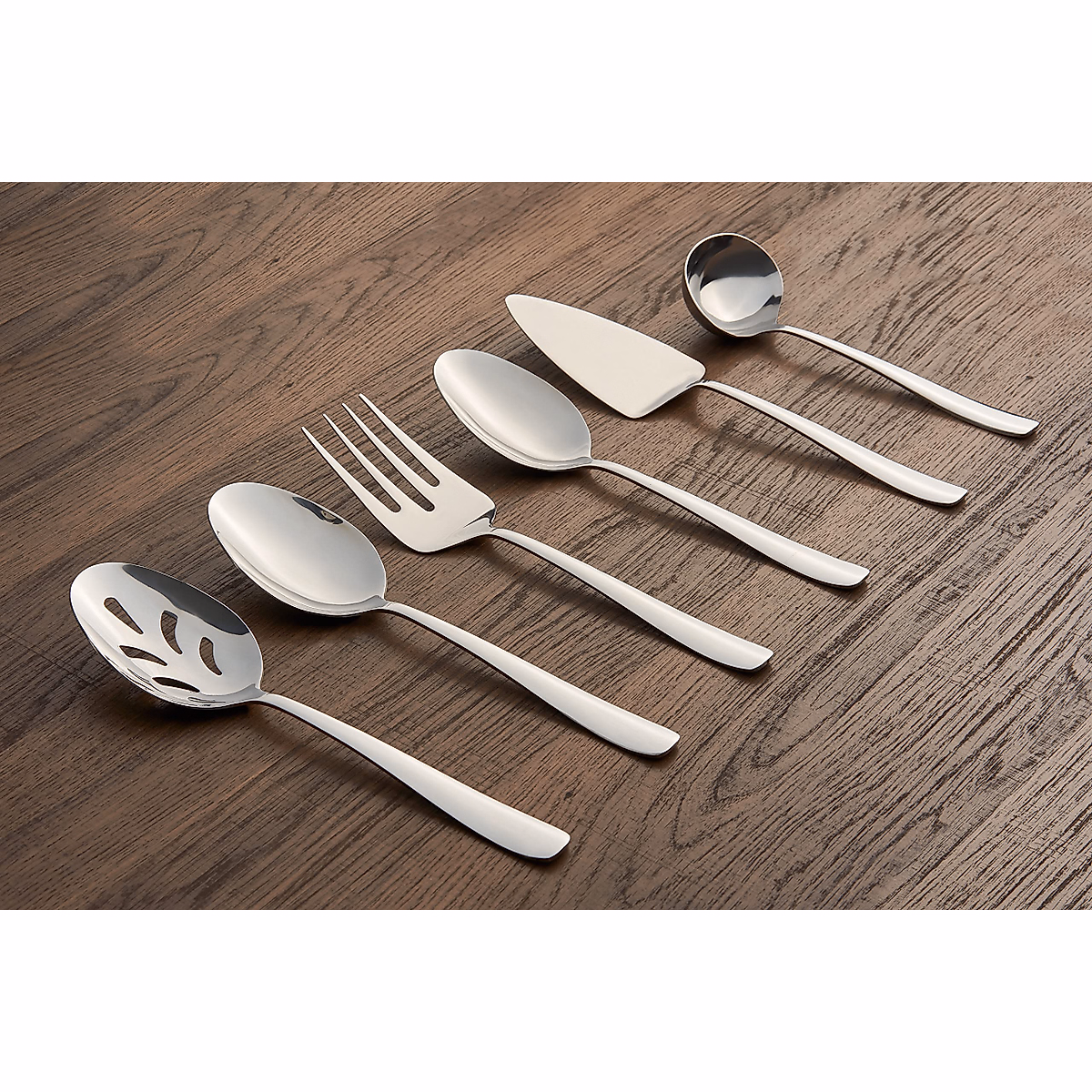 Cambridge Silversmiths Bourne Mirror Oversized 6 Piece Serving Set, Silver