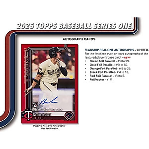 Topps 2025 Series 1 Baseball Trading Card Hanger Box (59 Cards)